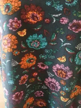 LuLaRoe | Dresses | Lularoe Carly High Low Dress Black Flower Design ...